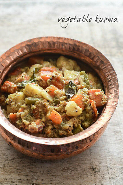 Veg Kurma, Vegetable Korma South Indian Style