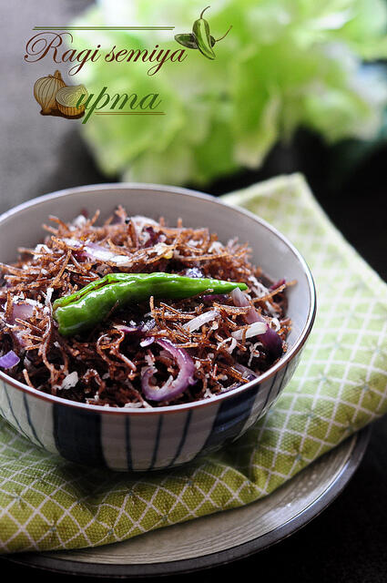 Ragi Semiya Upma Recipe (Vermicelli Upma) - Upma Recipe - Edible Garden