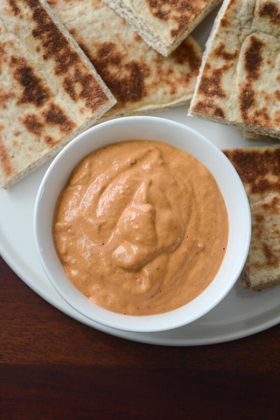 Roasted red pepper dip recipe, how to make red pepper dip - Edible Garden