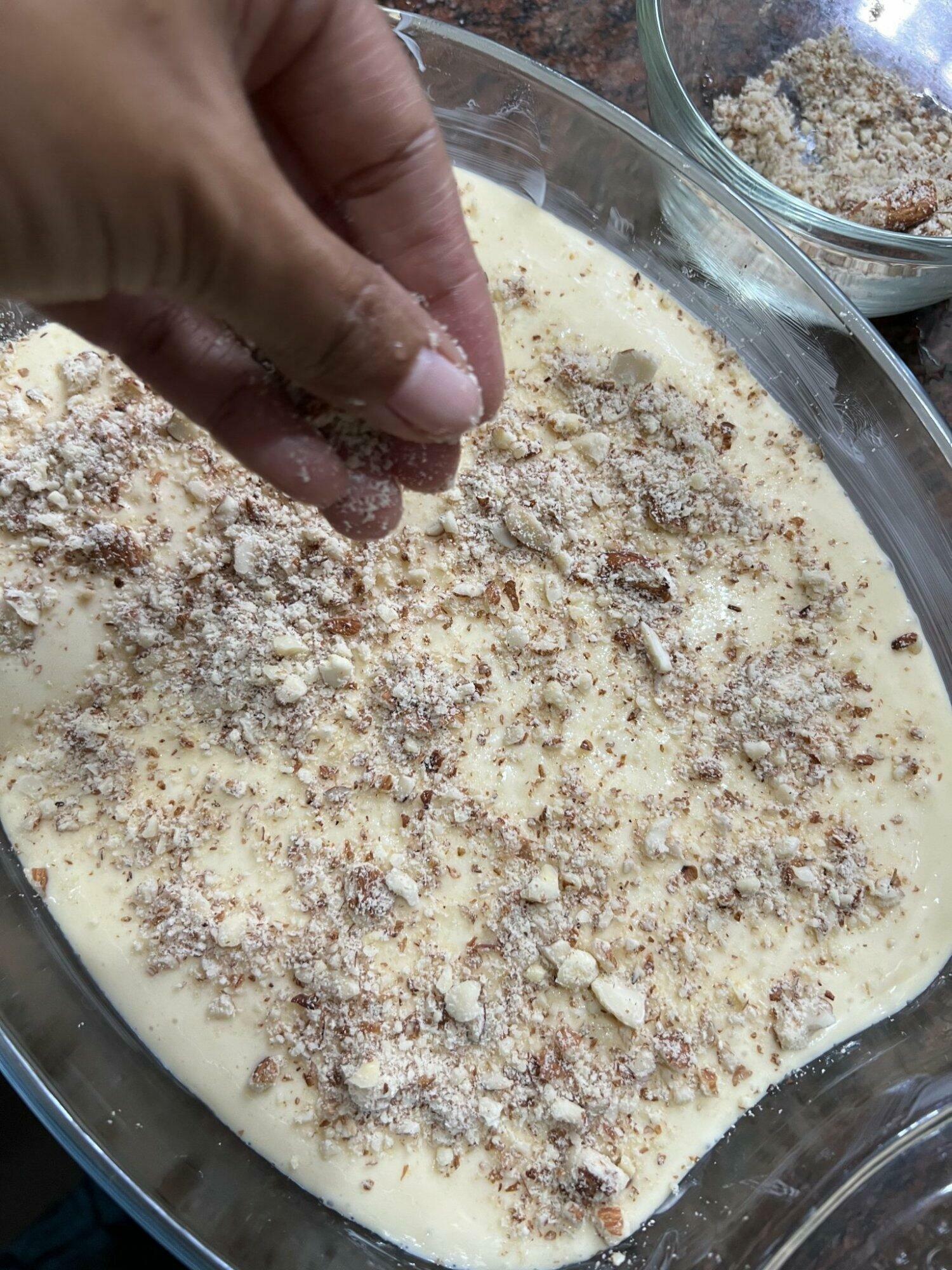 Eggless Butter Pudding Recipe Step by Step - Edible Garden